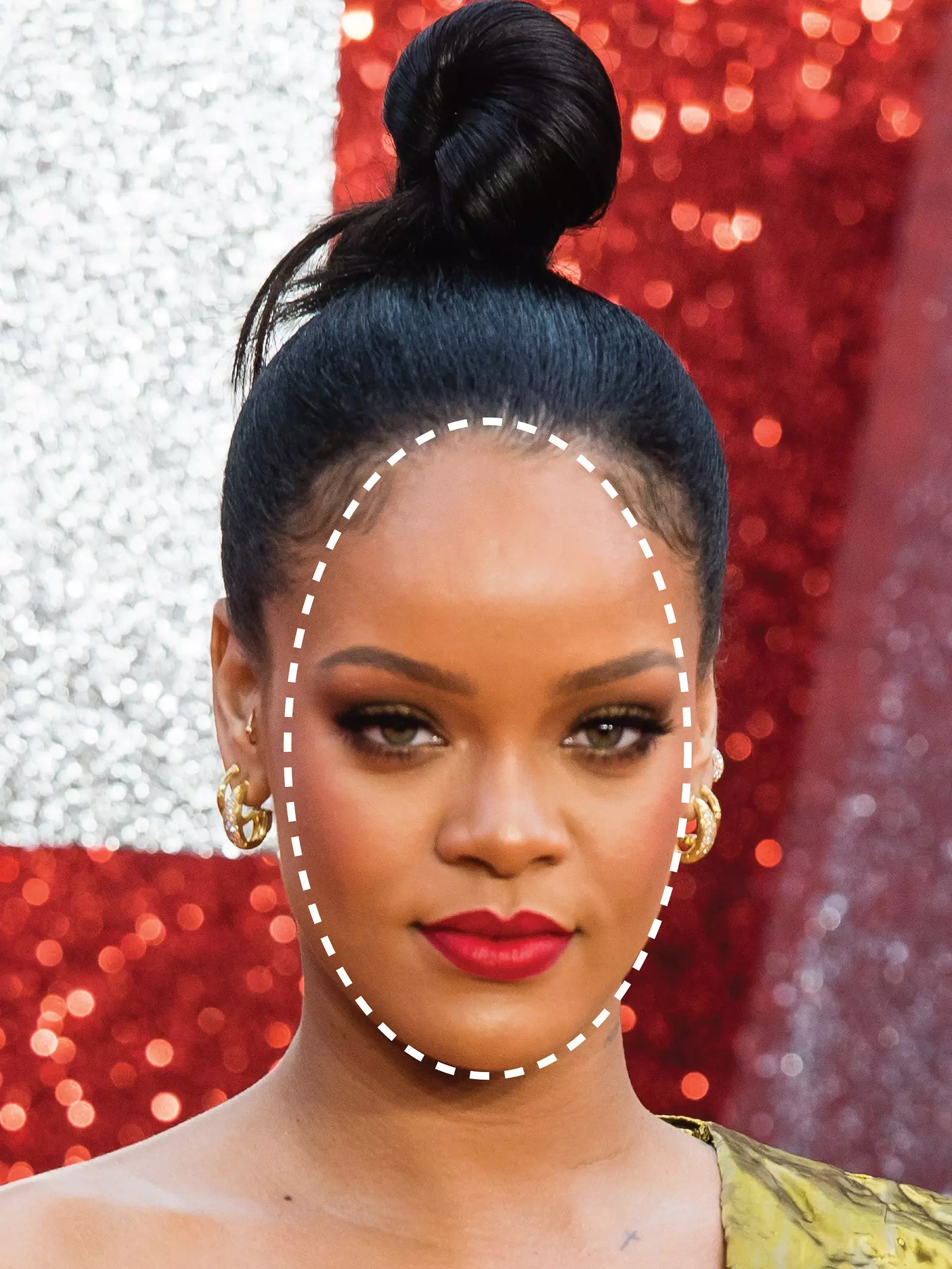 Sary mety misy Rihanna Face Human Person Lipstick and Cosmetics