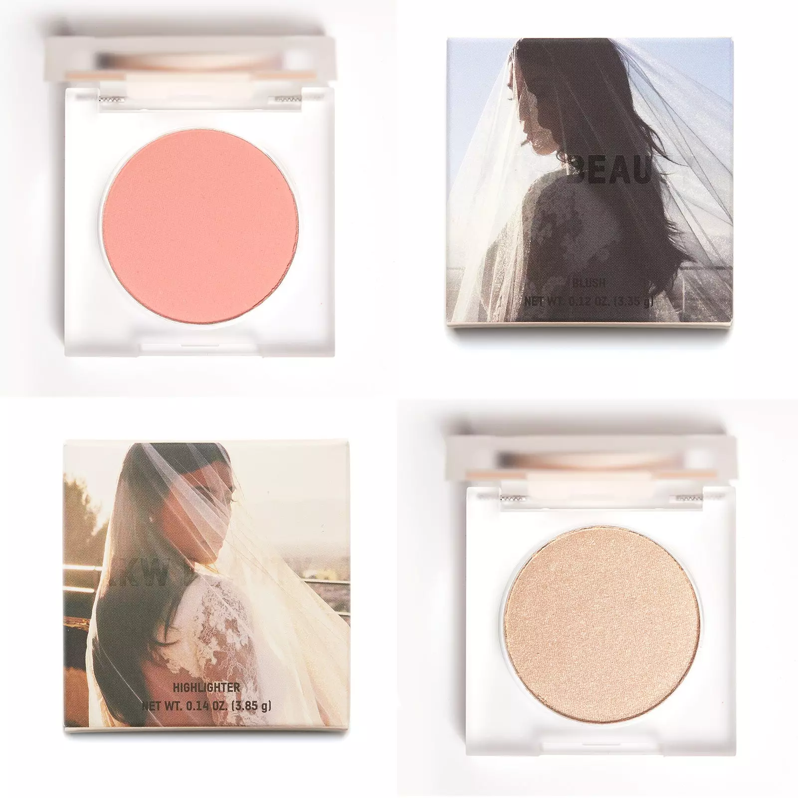 KKW Beauty Blush kaj lumigilo kompaktigas