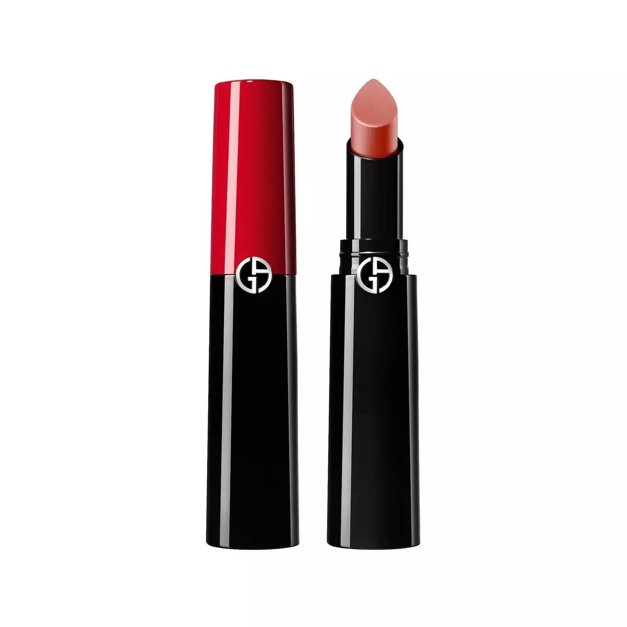 Armani Beauty Lip Power Uzun Ömürlü Saten Ruj Beyaz Arka Plan Üzerinde