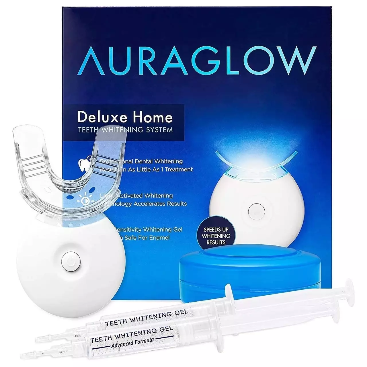 AuraGlow Teeth Whitening Kit akan farin bango