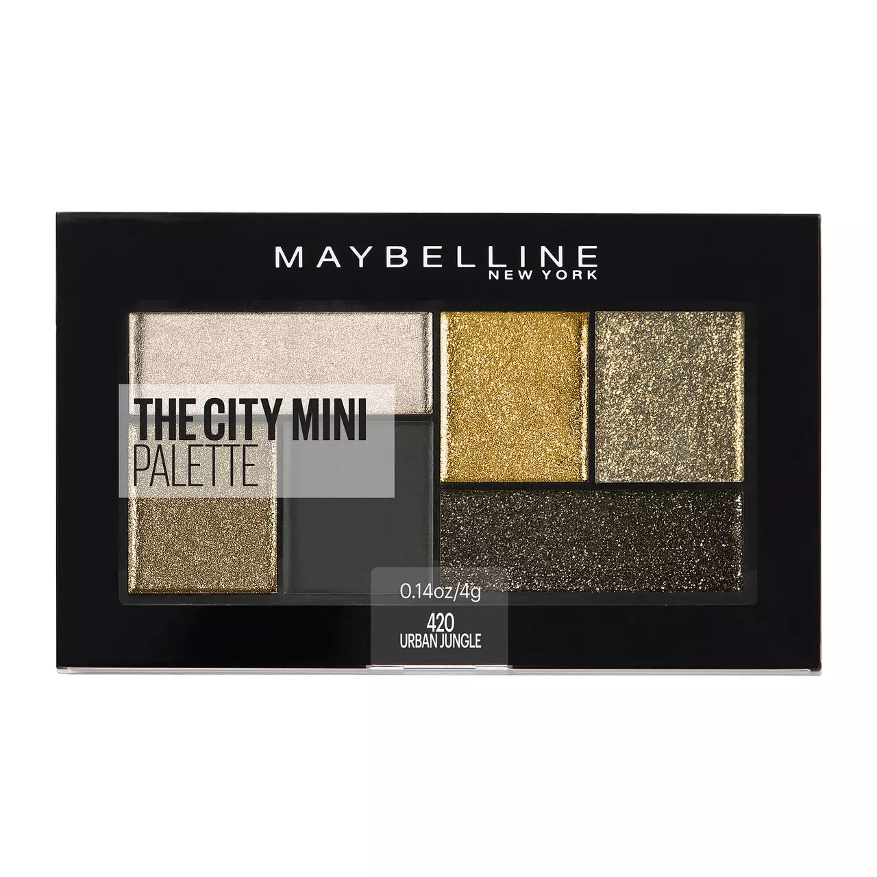 Maybelline New York's City Mini Eyeshadow Palette ურბანულ ჯუნგლებში თეთრ ფონზე