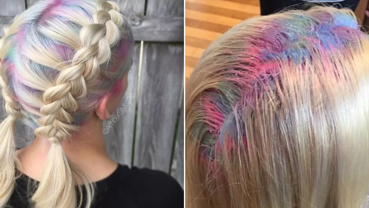 Confetti Roots es la mejor manera de agregar sutiles colores del arcoíris a tu cabello