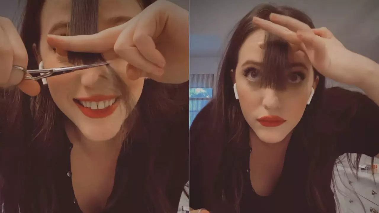 Kat Dennings klippti sinn eigin smell og vill vita hvað þér finnst