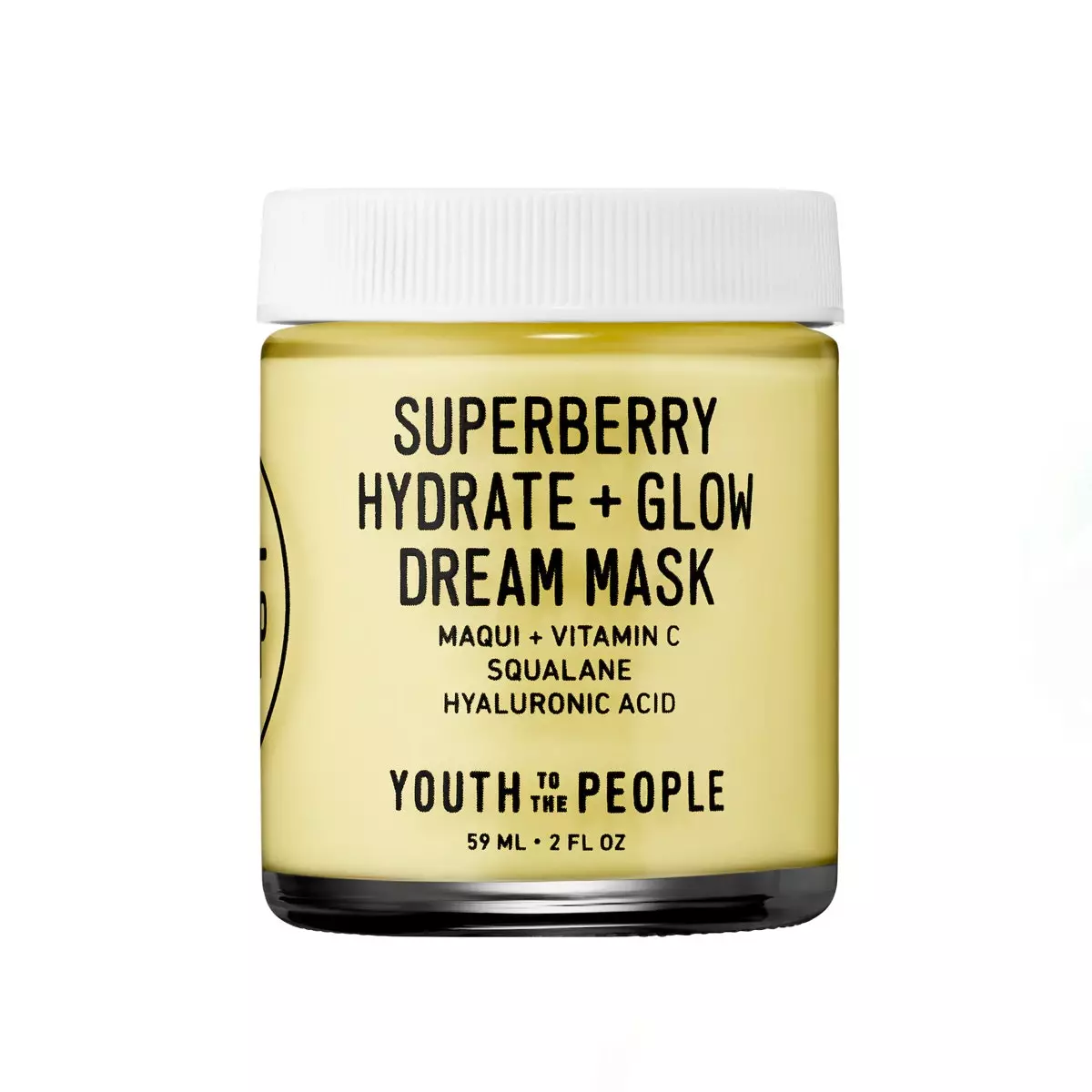 Tanora ho an'ny vahoaka Superberry Hydrate + Glow Dream Mask amin'ny fotsy fotsy