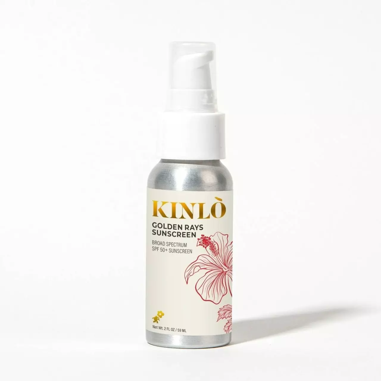 Kinlò Golden Rays Sunscreen SPF 50+ på hvit bakgrunn