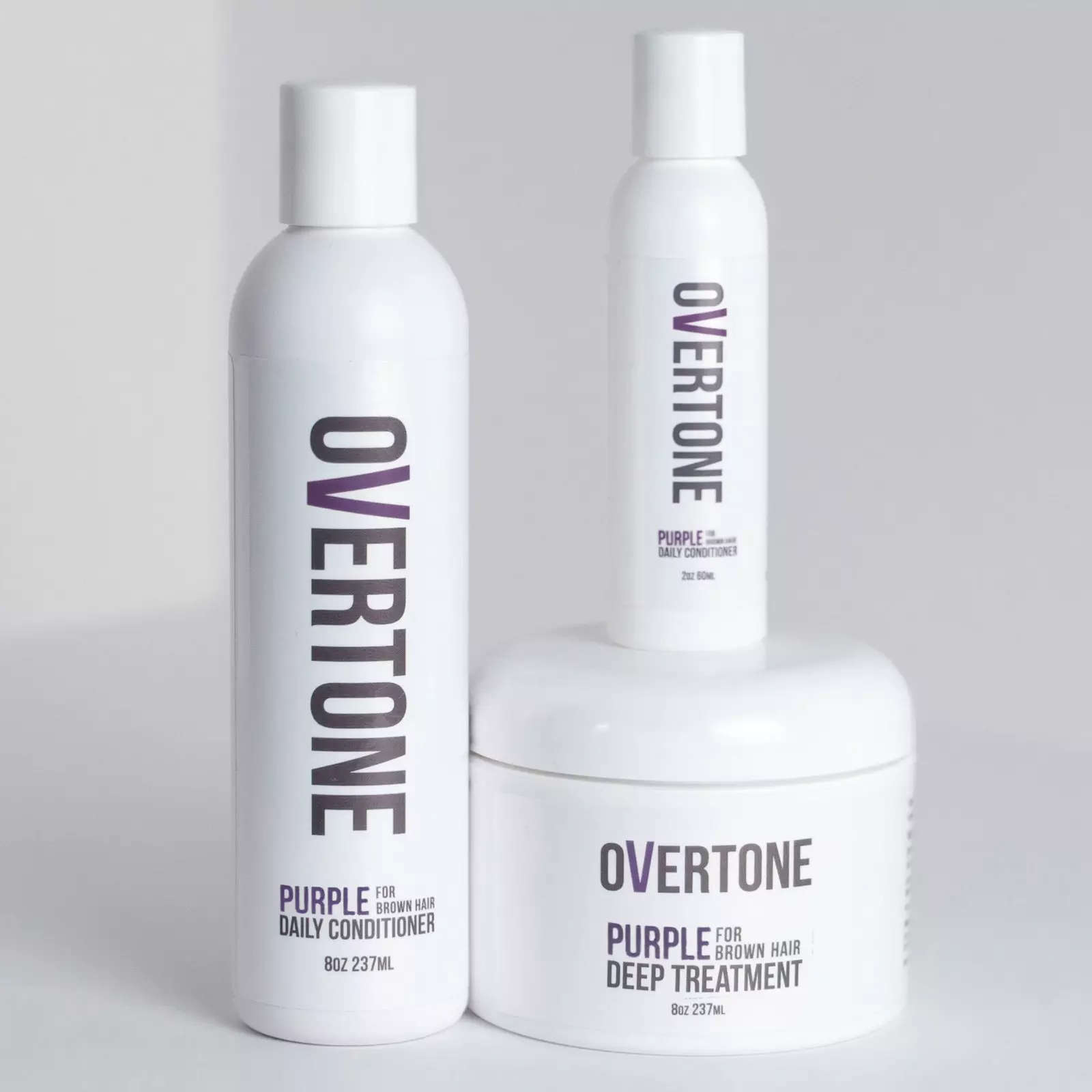 Overtone Purple барои муолиҷаи амиқ мӯи Браун