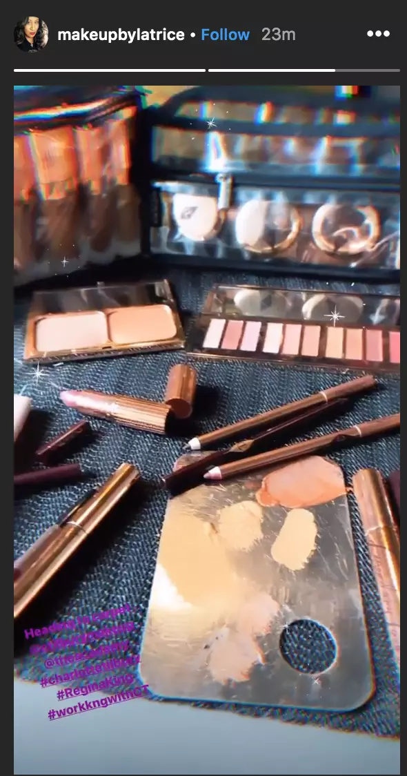 Regina King Charlotte tilbury bts