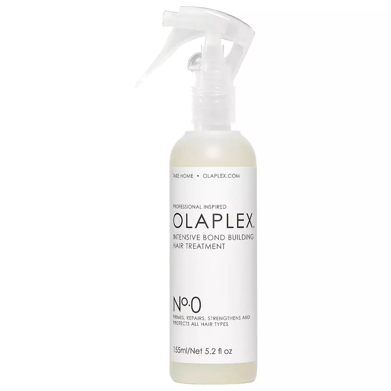 Olaplex ቁጥር 0 የተጠናከረ ቦንድ መገንባት የፀጉር አያያዝ በነጭ ጀርባ ላይ