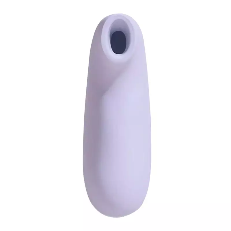 Hoton lavender Dame Aer Suction Toy abin wasan motsa jiki na jima'i akan farin bango