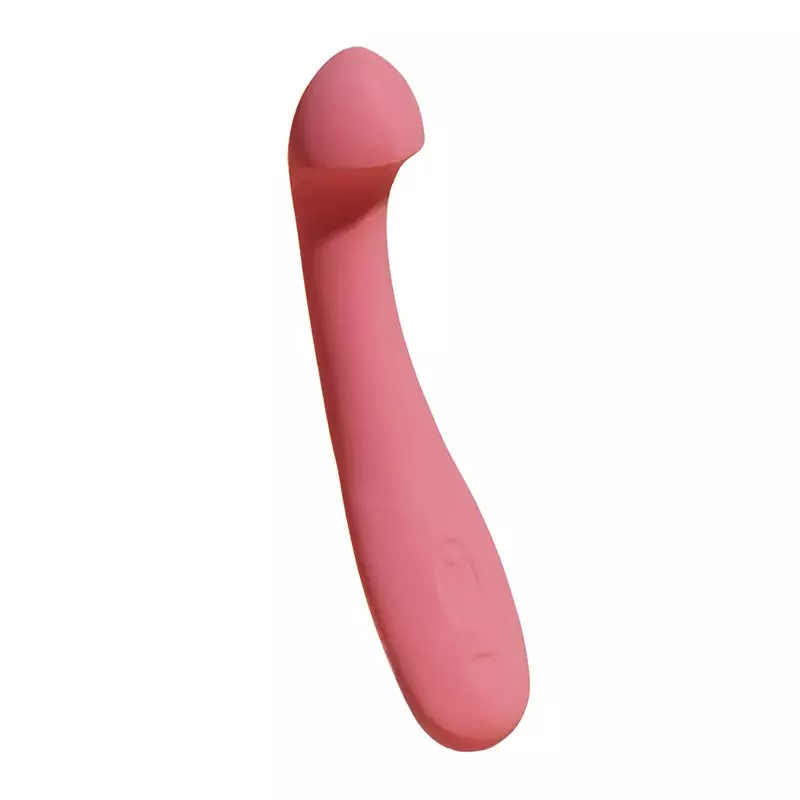 Hoton Dame Arc G-Spot Vibrator a cikin inuwa Berry akan wani farin bango